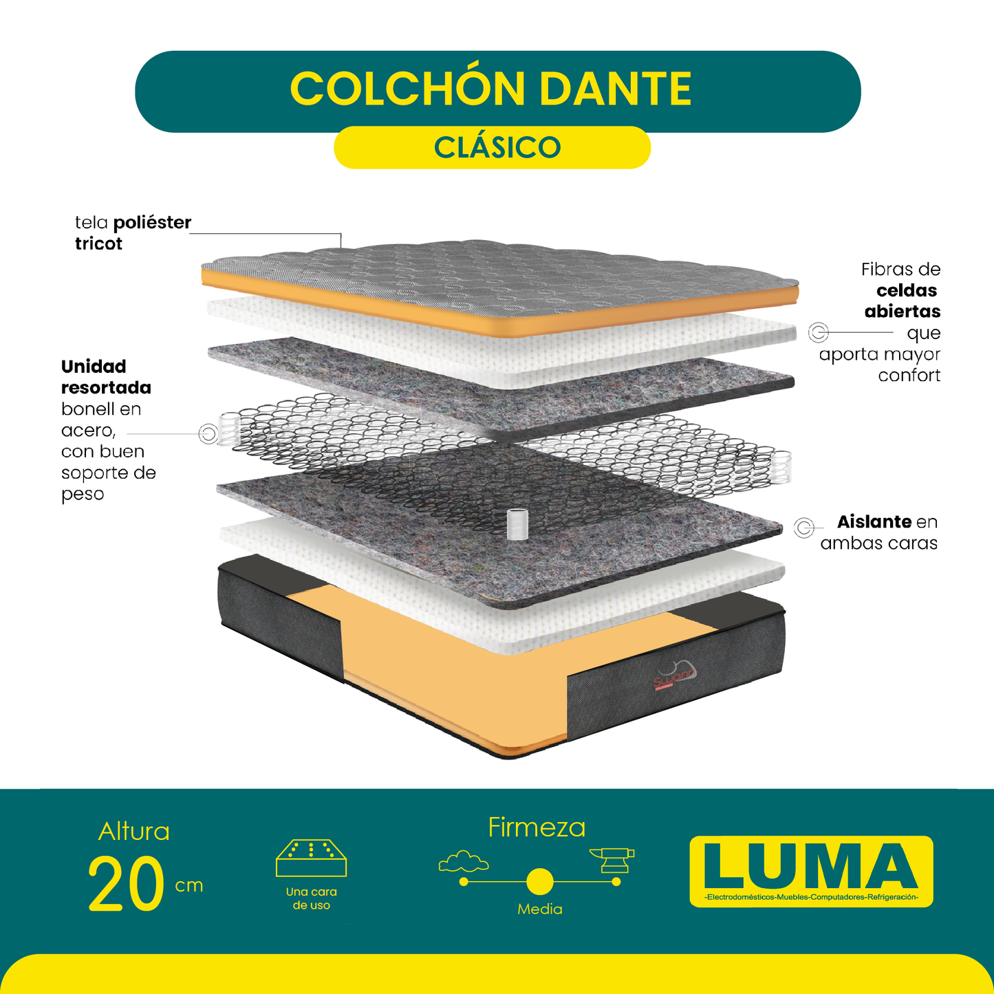 COLCHÓN SWAN DANTE